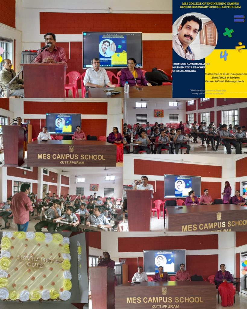 Mathematics club inauguration - MES